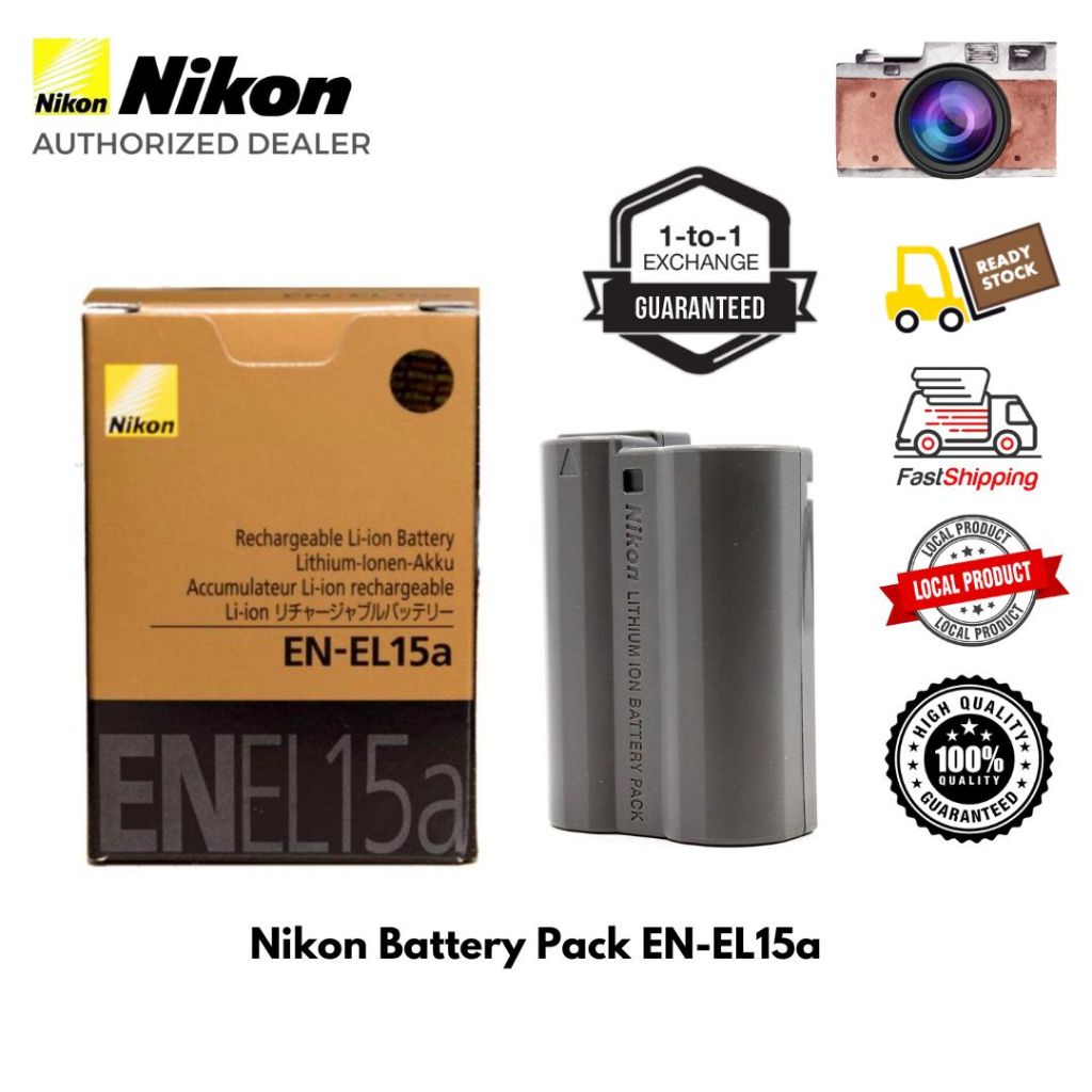 Nikon EN-EL15A Original Battery for Nikon D7500 D7200 D7100 D7000 D750 ...