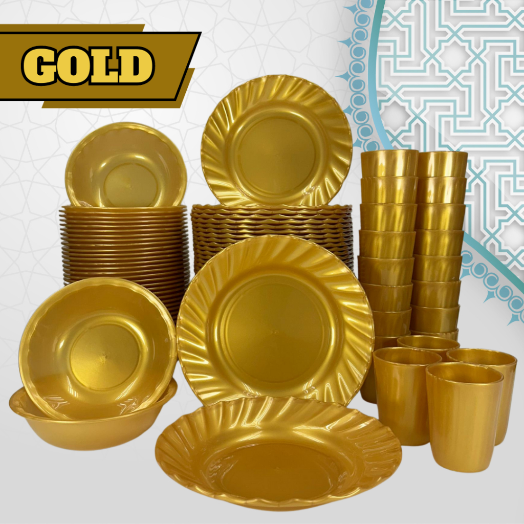[150PCS SET] Mutiara Dinnerware Set Kenduri – Plastic Bowl, Plate ...