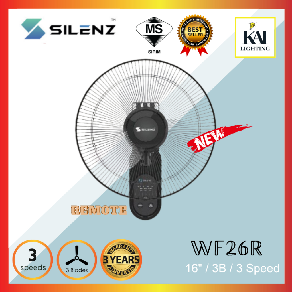 DEKA REZO Mava Wall Fan WF58/U20/WF26R 3 Speed 3 Blades Pull String ...