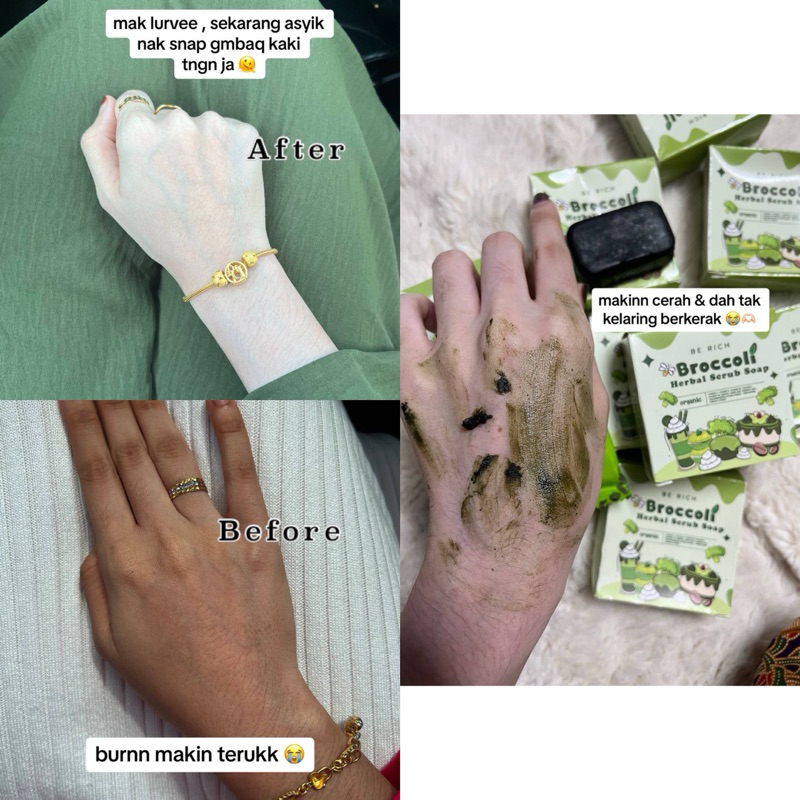 HERBAL SCRUB SOAP BROCCOLI | SABUN BROCCOLI VIRAL| WHITENING SOAP ...