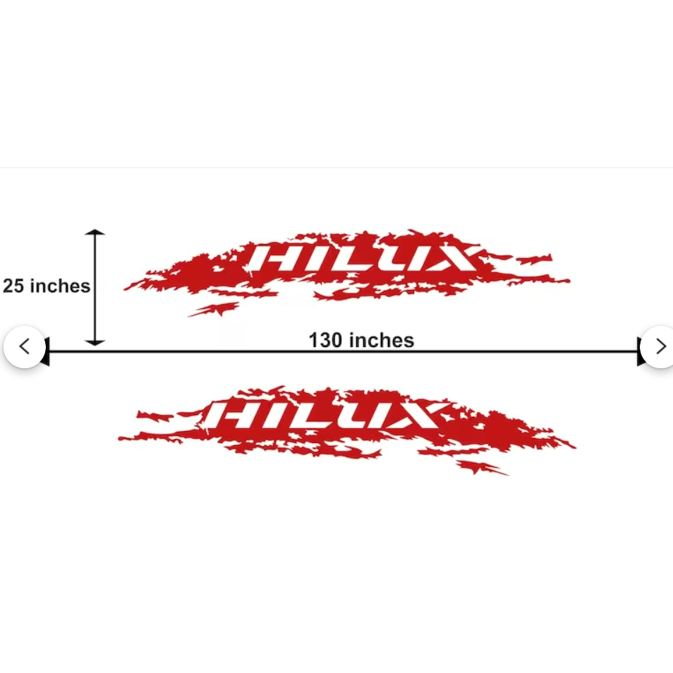 EXTRA LARGE!!! SIDE Vinyl Decal fits Toyota Hilux Sticker Graphics Kit ...