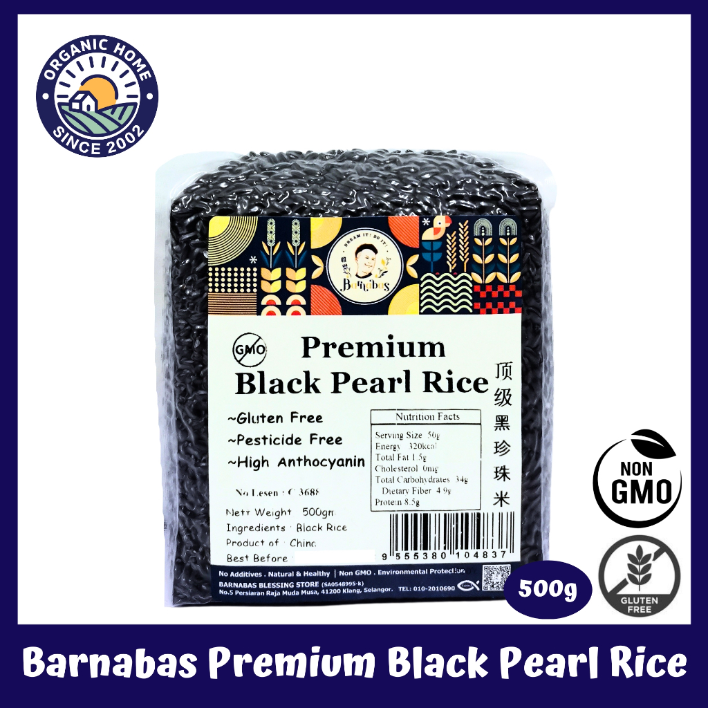 Barnabas Premium Black Pearl Rice 顶级黑珍珠米 (500g) | Shopee Malaysia