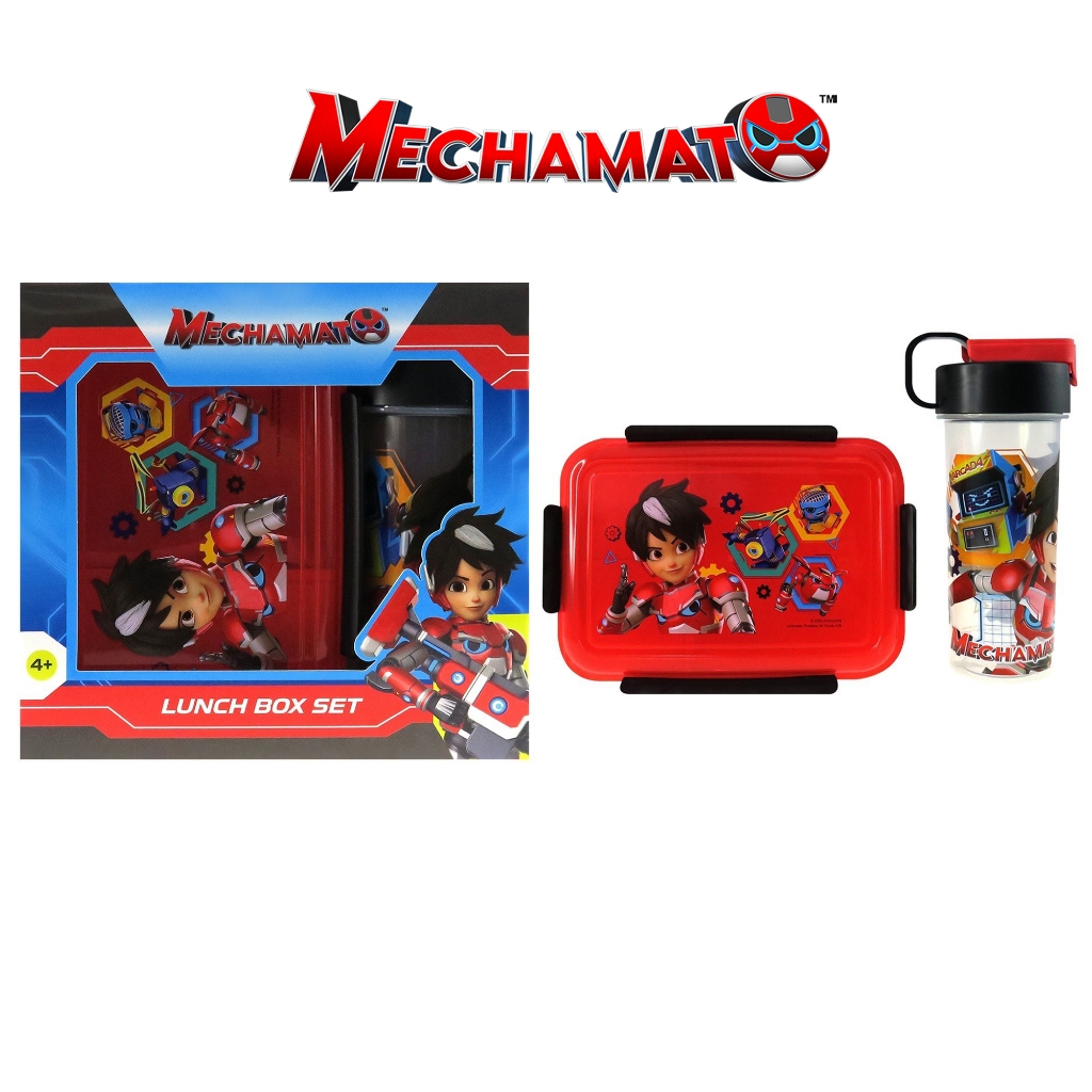 🤖New! Mechamato Amato Mechabot 1200ml Lunch Box / Bekas Makan Set With ...