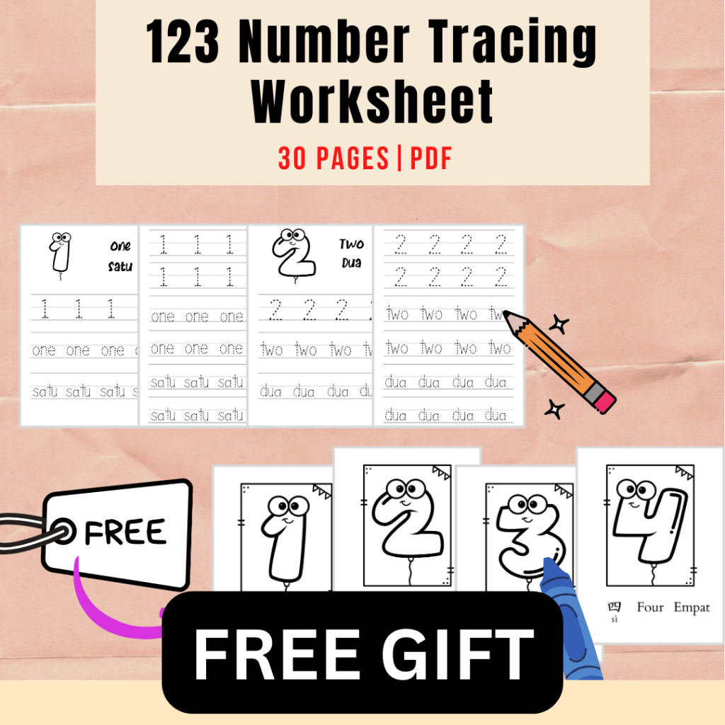 [PDF] Printable 123 Number Tracing Worksheet for Preschool, Preschool ...