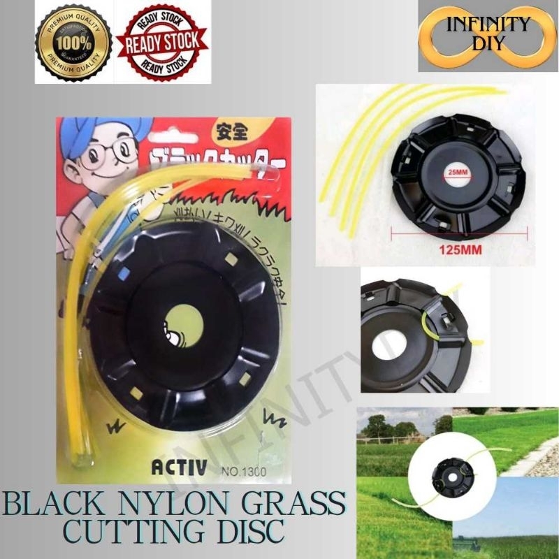 BLACK NYLON GRASS CUTTER CUTTING DISC(FREE TRIMMER LINE) /PINGGAN MESIN ...