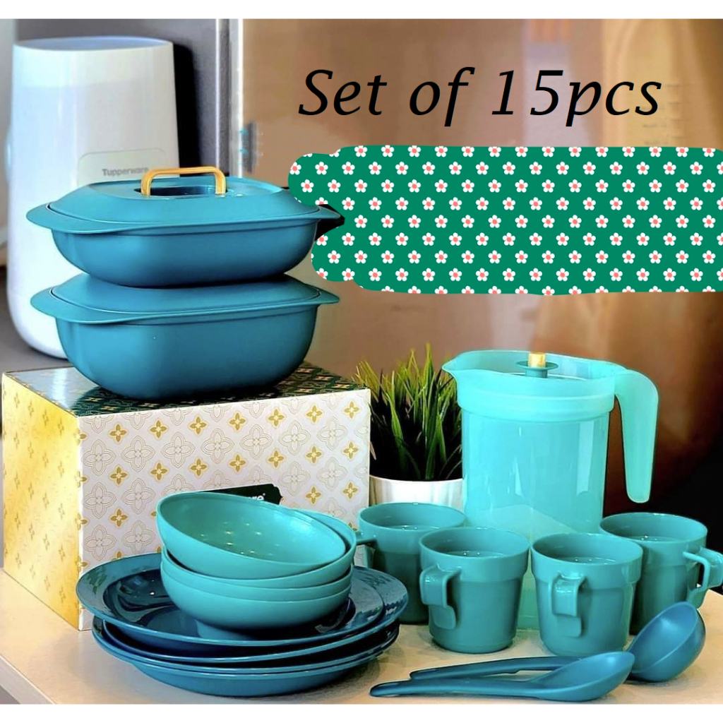 *Set of 15pcs**Raya 2024*Tupperware Gourmet Server Set / plate bowl ...