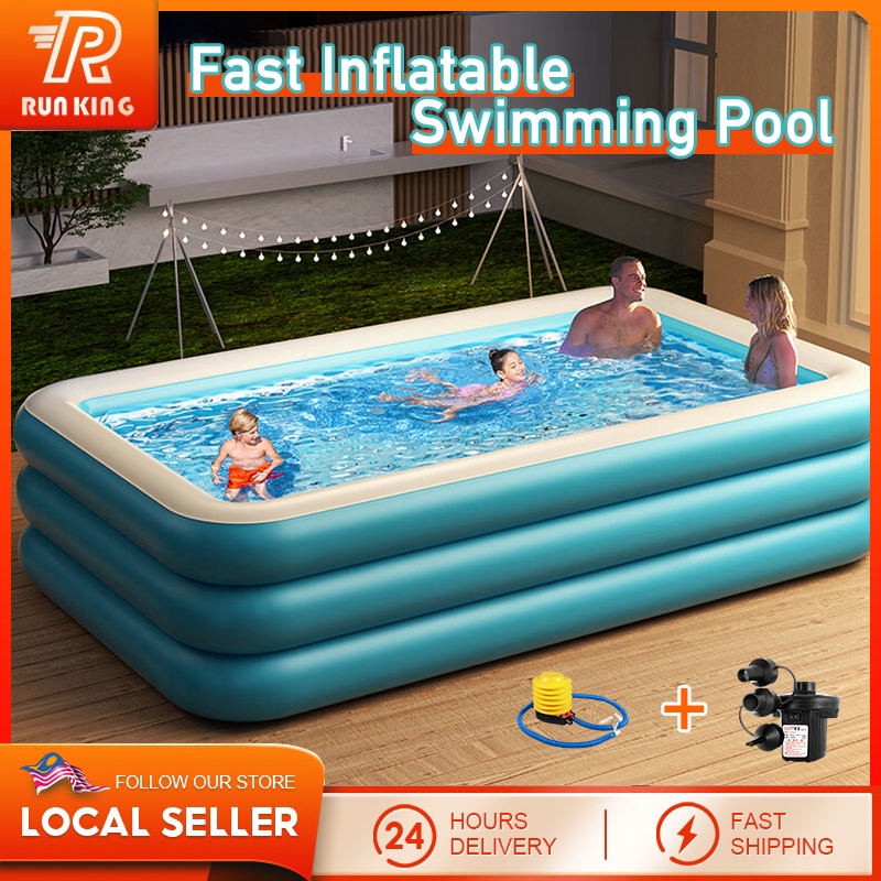 Swim Pool Big Inflatable Swimming Pool Extra Large Rectangular Family ...