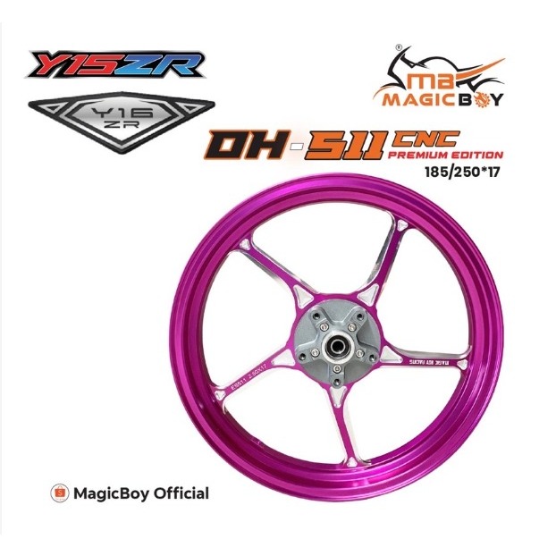 MAGIC BOY CNC RIM FG511 Y15ZR Y16ZR 1.85/2.50-17 OPEN HUB FG 511 Y15 Y16 | Shopee Malaysia