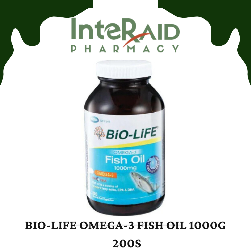 BIO-LIFE OMEGA-3 FISH OIL 1000G 200S(EXP 7/2024) | Shopee Malaysia