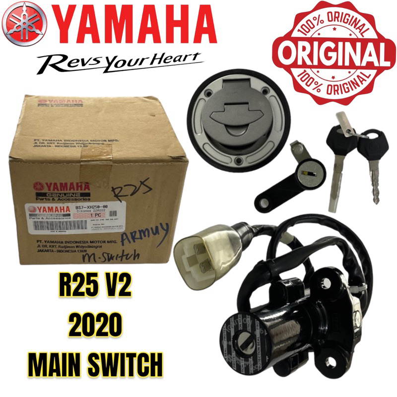 YAMAHA R25 V2 2020 100% ORIGINAL MAIN SWITCH SET (BS7) | Shopee Malaysia