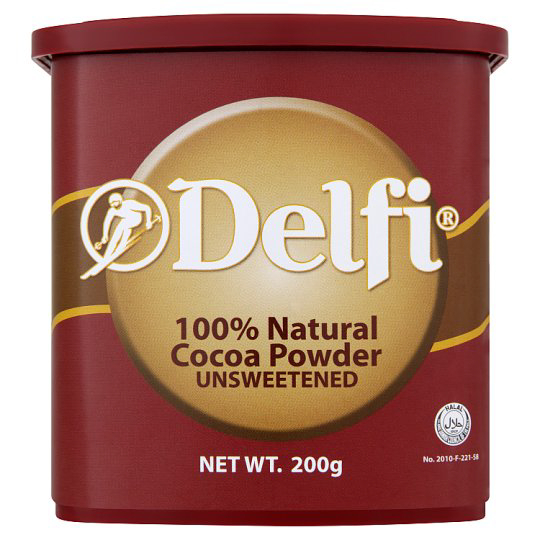 DELFI UNSWEETENED NATURAL COCOA POWDER 180G coco cocoa serbuk coco koko ...