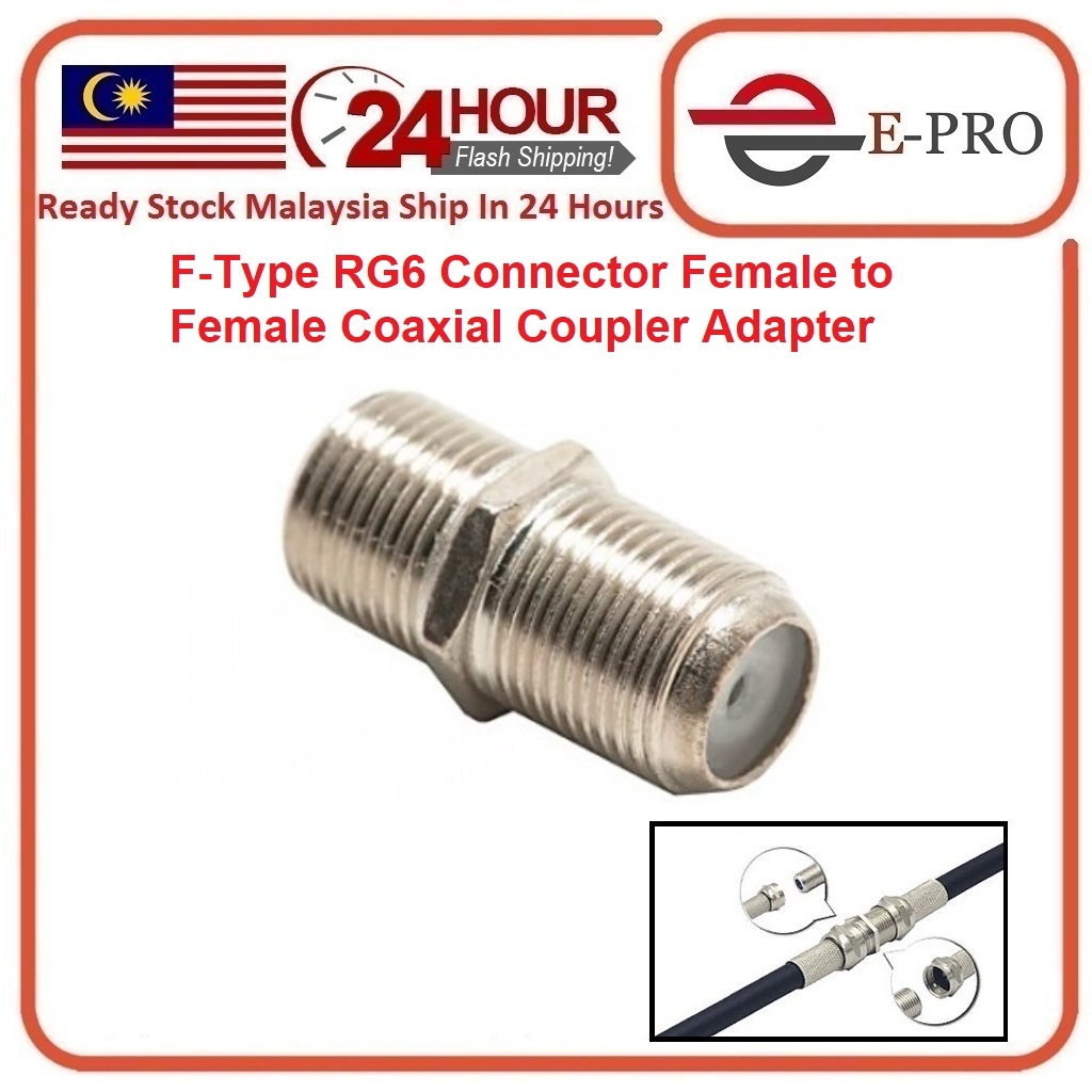 F-Type RG6 Connector Female to Female Coaxial Coupler Adapter Coaxial ...
