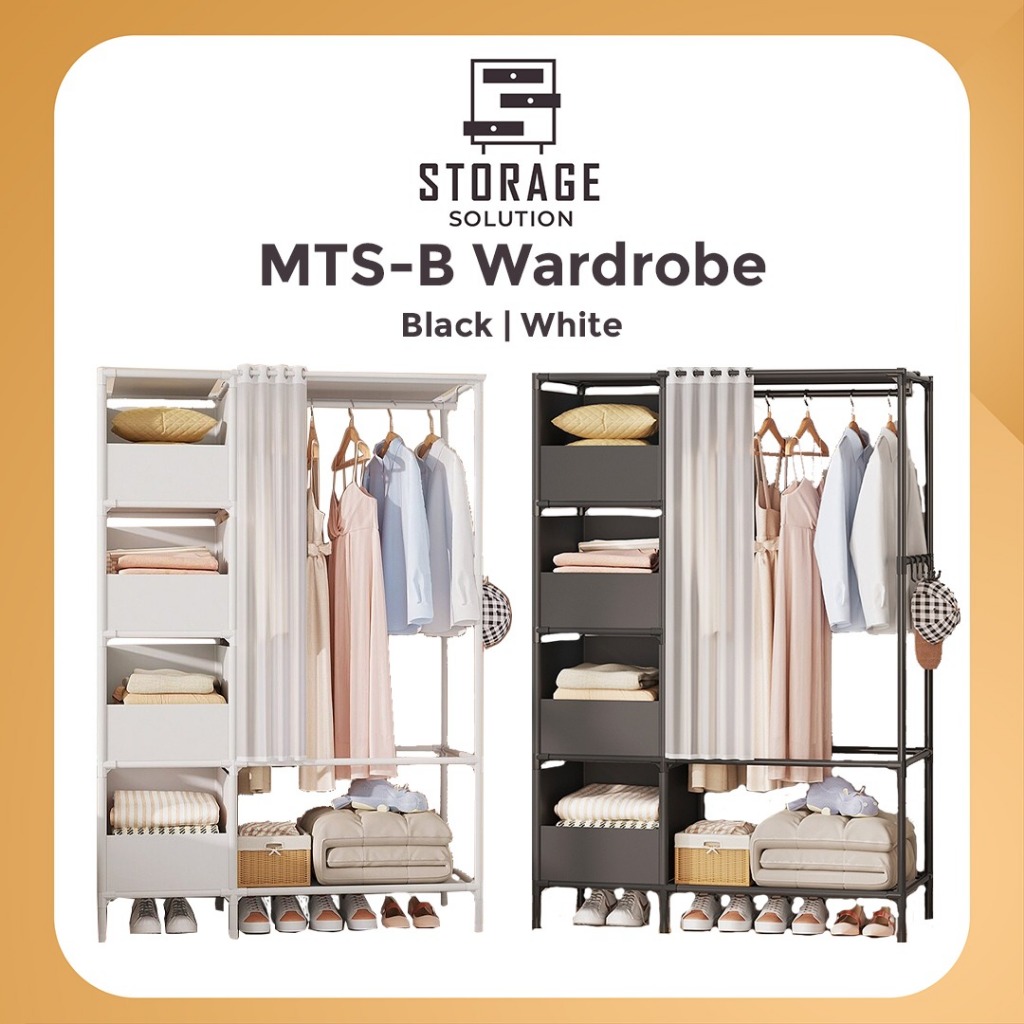 [𝐒𝐭𝐨𝐫𝐚𝐠𝐞.𝐒] Multi Function Wardrobe Clothes Organization Storage Rack ...