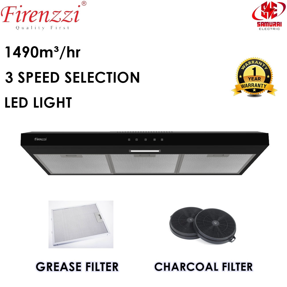 FIRENZZI SLIM HOOD 1490m³/hr WITH 3 SPEED SELECTION 3 FEET KAKI ...