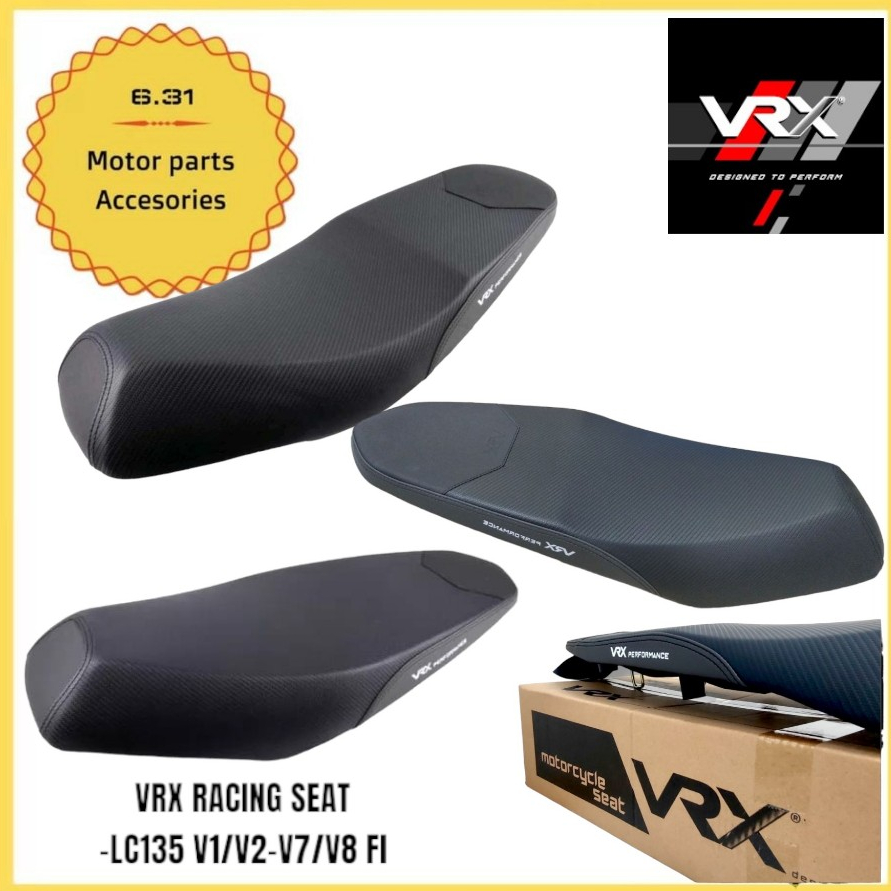 VRX RACING SEAT YAMAHA LEATHER SEAT YAMAHA LC135 V1 V2 V3 V4 V5 V6 V7 ...