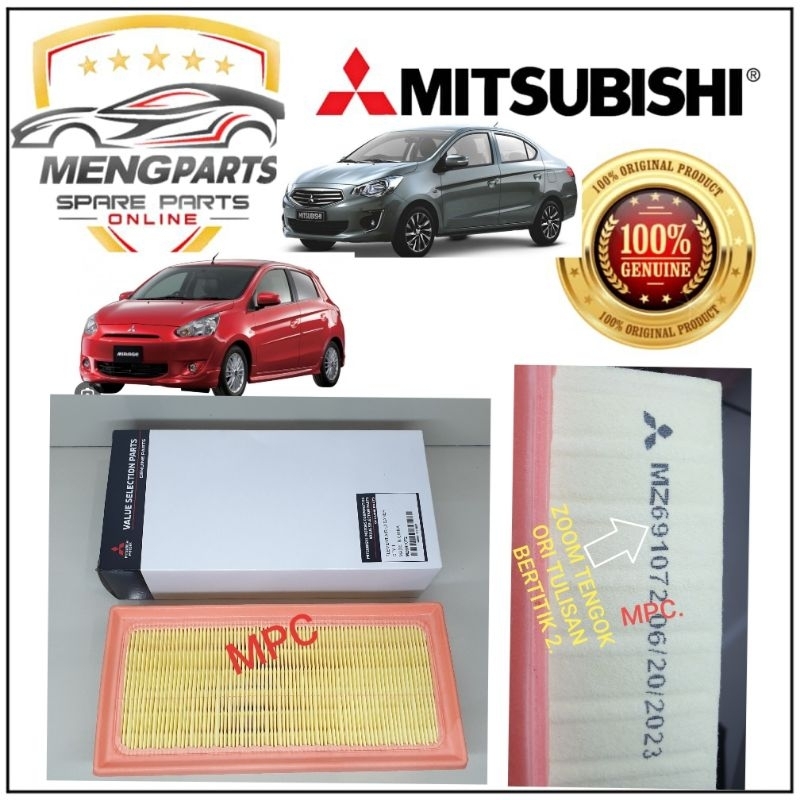ORIGINAL MITSUBISHI ATTRAGE A13A MIRAGE A03A AIR FILTER PERNAPIS UDARA ...