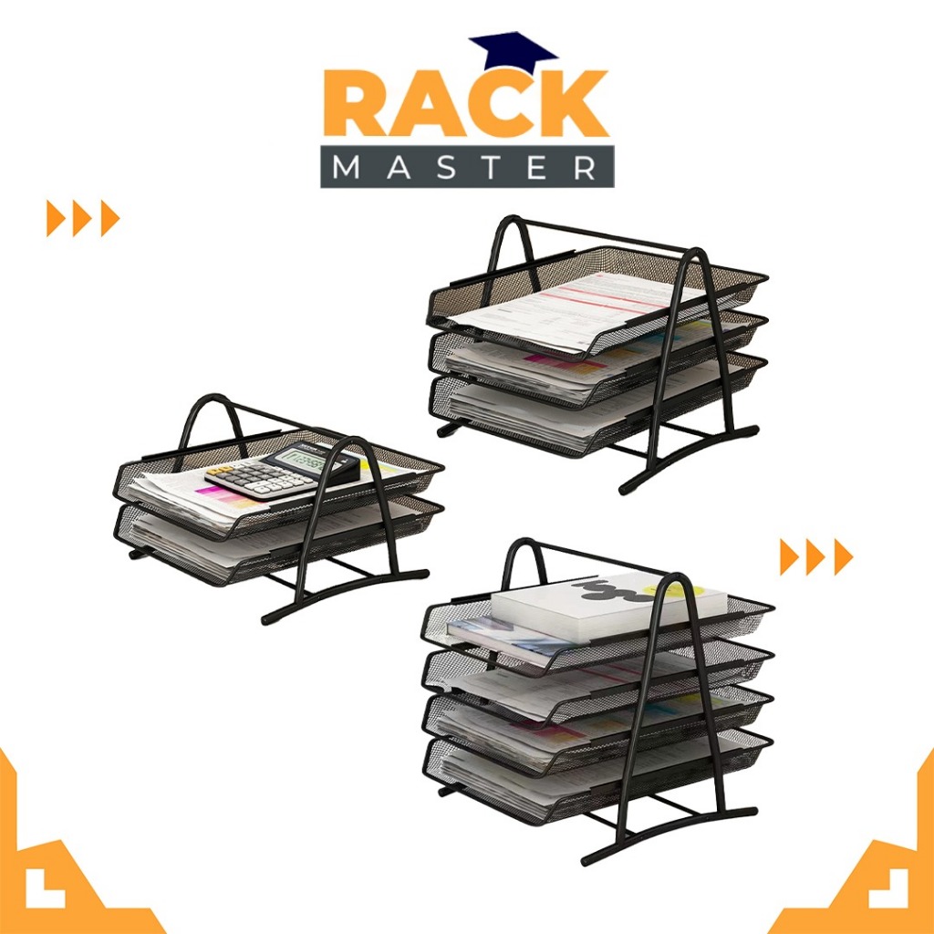 𝗥𝗔𝗖𝗞 𝗠𝗔𝗦𝗧𝗘𝗥 Letter Paper Tray File Document Sorter Collection File Desk ...
