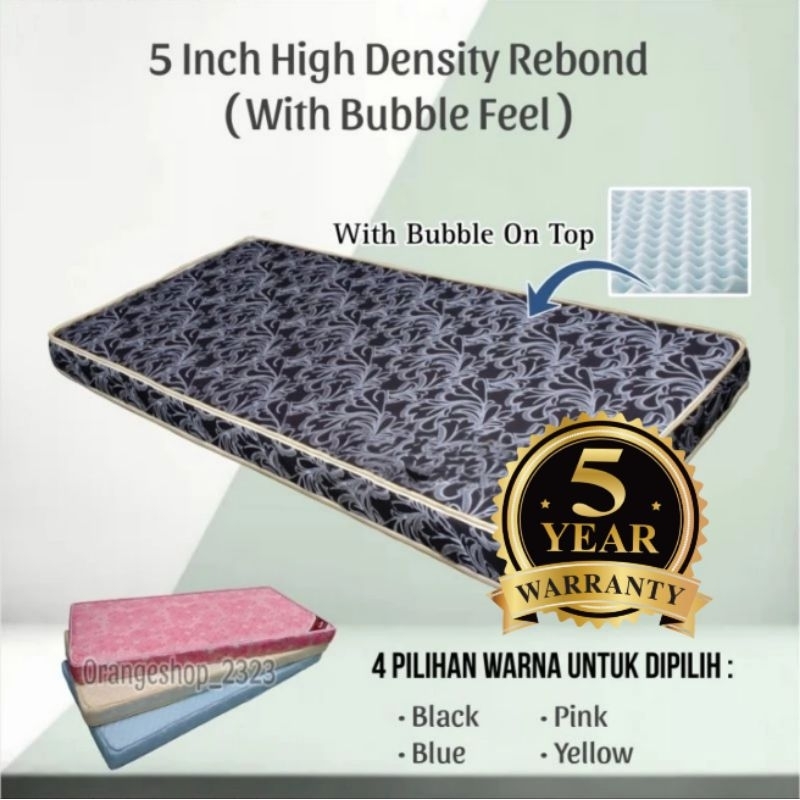 Single Mattress 5 Inches Rebond / Tilam Bujang 5 Inci Rebond With ...