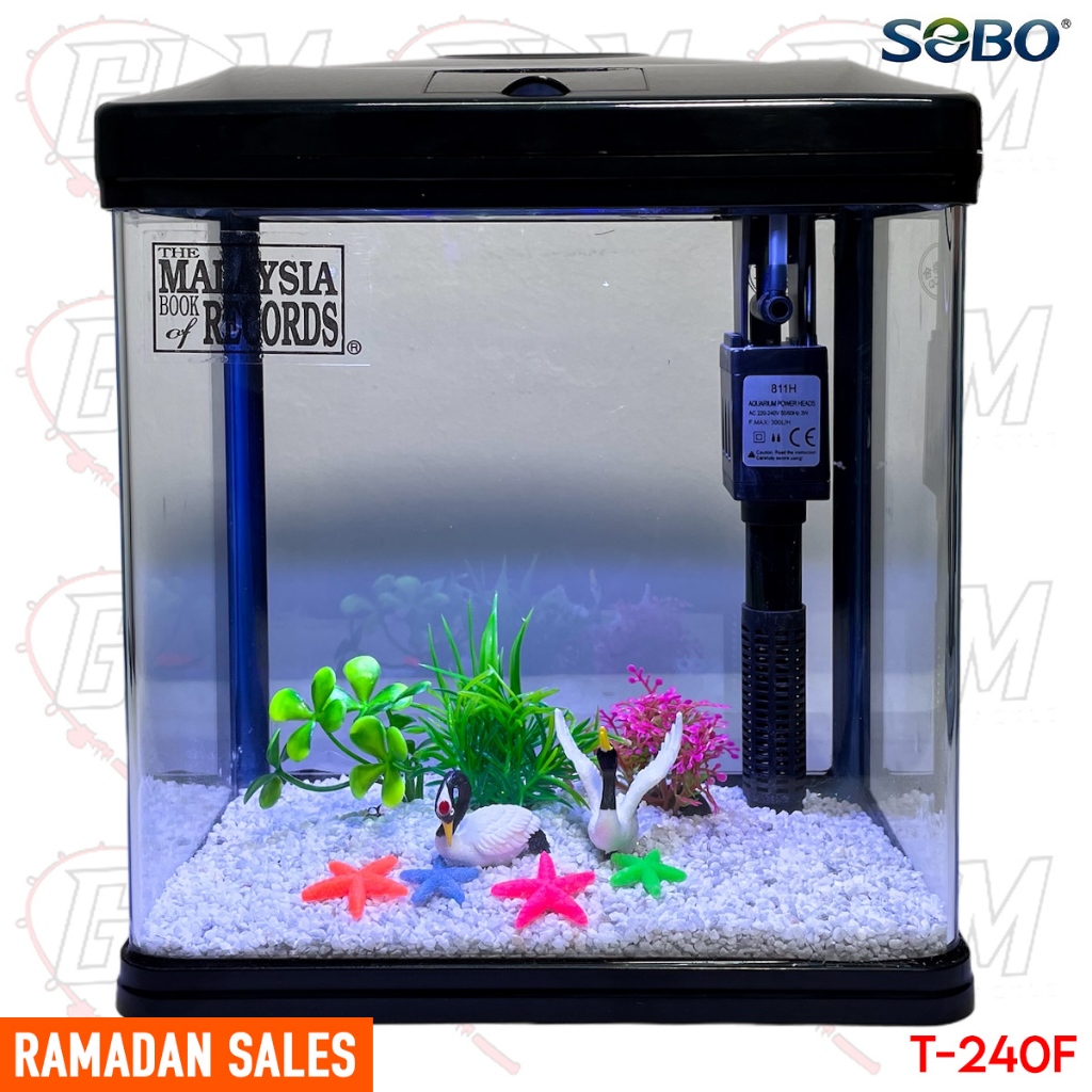 SOBO Mini Aquarium Set T-240F & AQUANICE Mini Aquarium Fish Tank Set ...