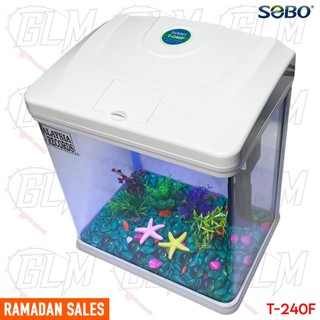 SOBO T-240F Mini Aquarium Fish Tank Set Lengkap (Pump, Filter, Led ...