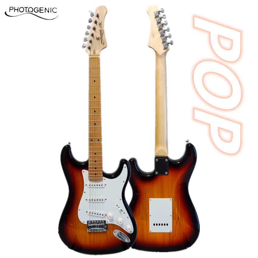 PhotoGenic Electric Guitar Stratocaster ST Guitar Maple Fretboard ...