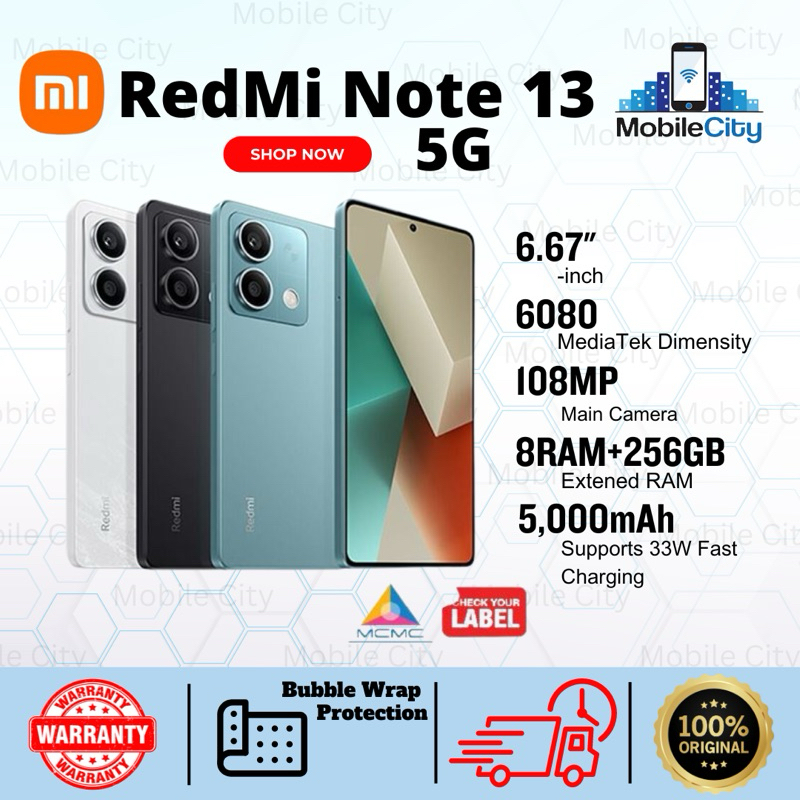 [ READY STOCK ] RedMi Note 13 5G (8RAM + 256GB) | Shopee Malaysia