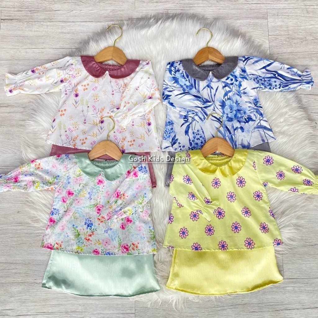 Baju Kurung Budak Perempuan Baby Girl Cotton Baju Raya 2025 Gosh Kids ...