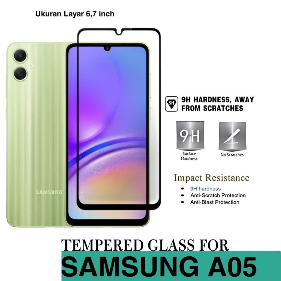 Samsung Galaxy A05 Full Clear Tempered Glass Screen Protector | Shopee ...