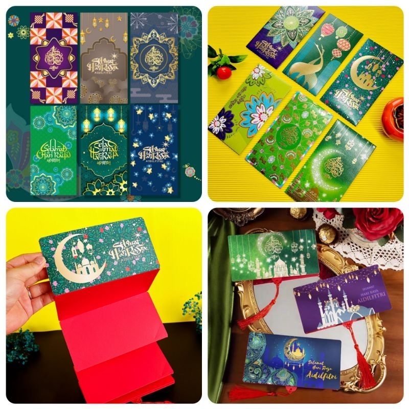 Sampul Duit Raya Green Packet & Sampul Tarik Panjang | Shopee Malaysia
