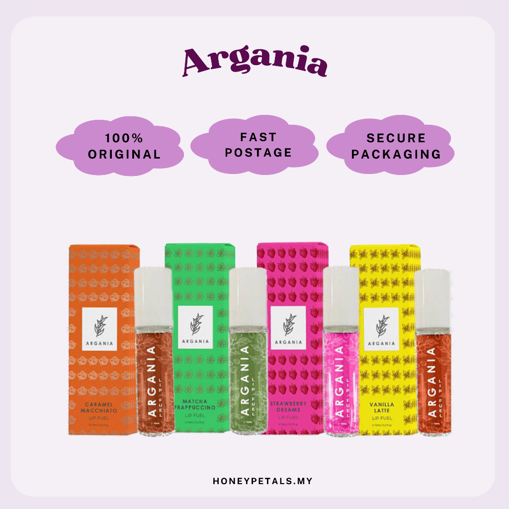 ARGANIA Lip Fuel Cafe Caramel Macchiato | Matcha Frappuccino | Vanilla Latte | Strawberry Dreams ...