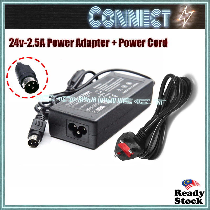 24v 2.5A Power Adapter 3 Pin for Thermal Printer Adapter Thermal Printer Power Adapter 24v 3A ...