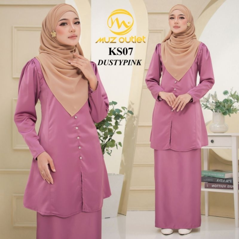 Kebarung Moden Sofia Material Satin Matte Valentino Baju Kurung Moden ...