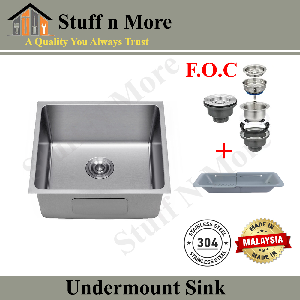 Sinki Dapur Kitchen Sink SUS304 Undermount | Shopee Malaysia
