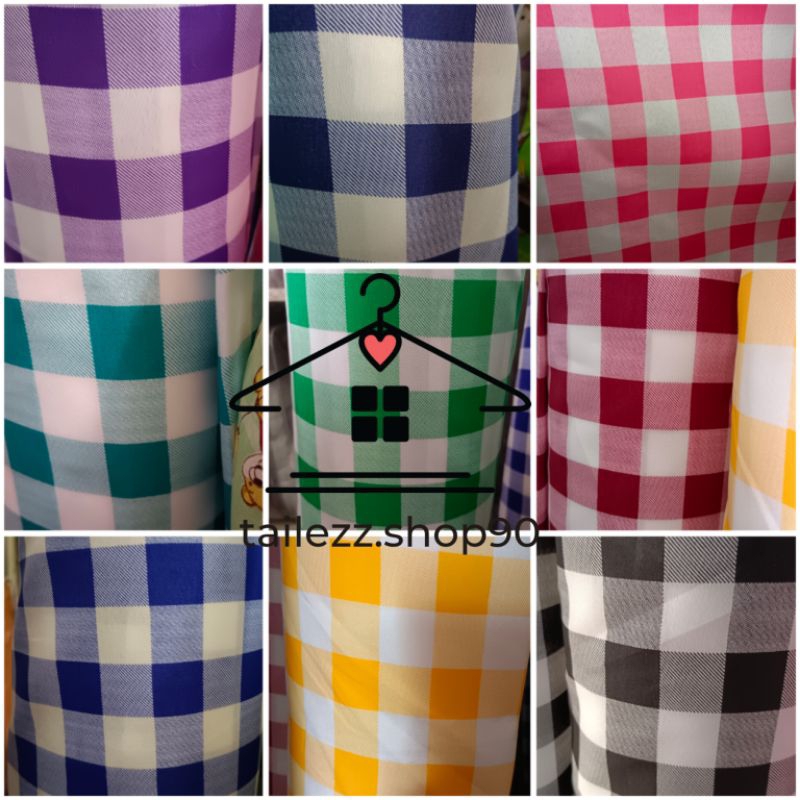 KAIN TETRON COTTON/POLYESTER+COTTON BIDANG 45 INCI (0.5 METER) | Shopee ...