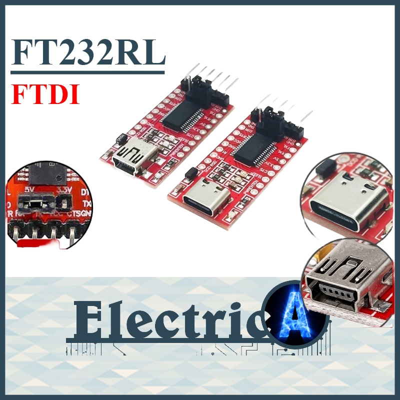 FTDI - USB to TTL Serial, (TX/RX) UART Converter Module FT232RL (Programmer Arduino Pro, Pro ...