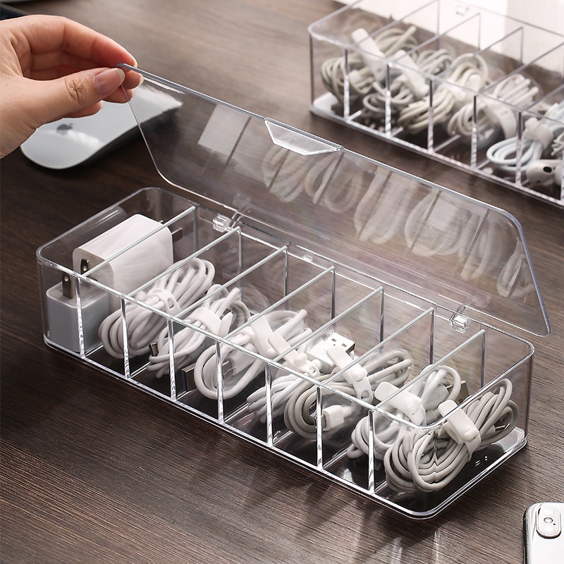 Detachable Partition Desktop Cable Organizer Data Charging Cable ...