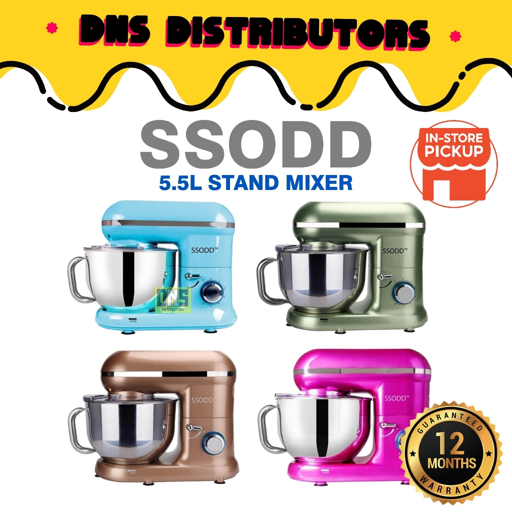 ⚡FAST SHIPPING⚡SSODD 5.5L Stand Mixer SM1519N Beater Dough Hook Whisk ...
