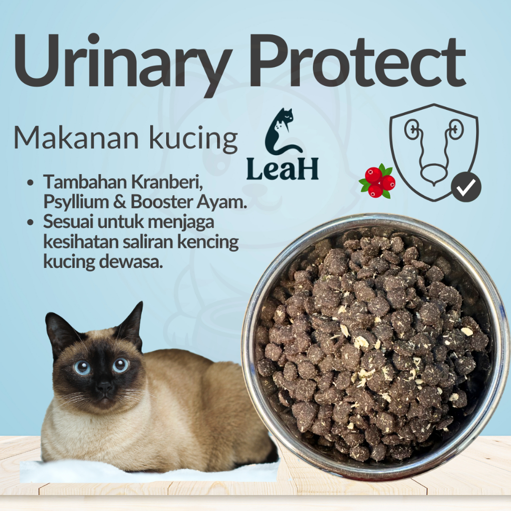 LeaH Urinary Protect 1kg Makanan Kucing Tanpa Bijirin untuk Jaga ...