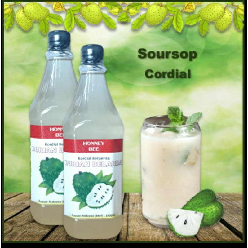 SOURSOP Cordial Syrup / DURIAN BELANDS Kordial Sirup Manis 1000ml ...