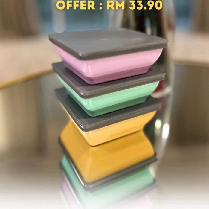 Tupperware Limited Edition Zen Small Square 200ml (mIni food container ...