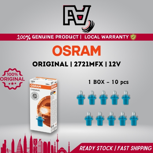 OSRAM Original 12V 2721MFX | BX8.5d | 1BOX(10PCS) | 100% Original ...