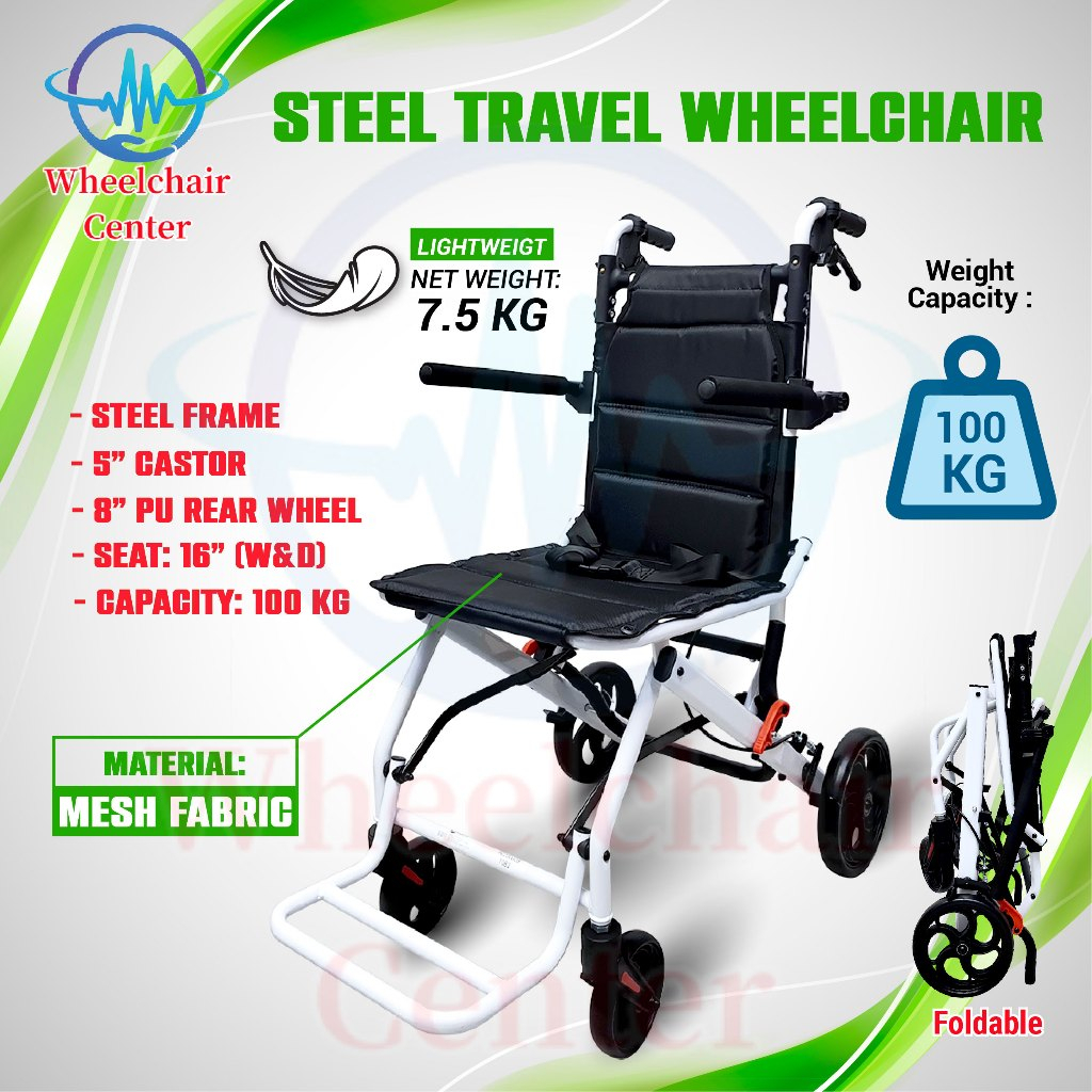 Lightweight Travel Wheelchair With Carry Bag ( Kerusi Roda Perjalanan ...