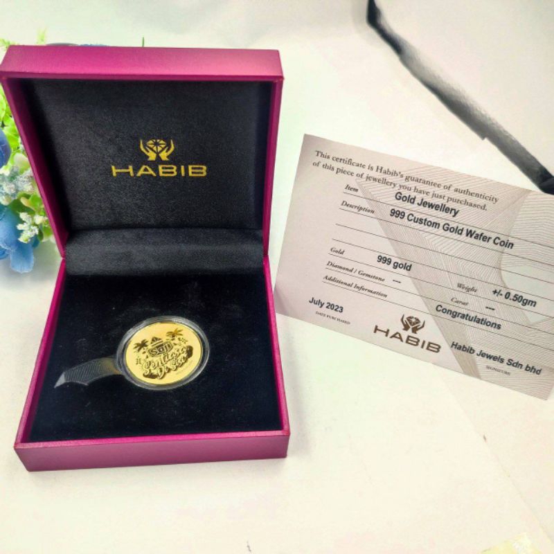 HABIB X SAJI Custom Gold Coin (0.50 Gram) (Au 999) | Shopee Malaysia