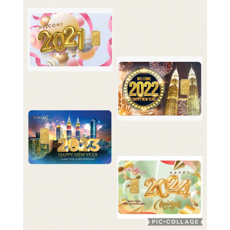 Public Gold PG Gold Bar (Au 999.9) 24K - Happy New Year | Shopee Malaysia