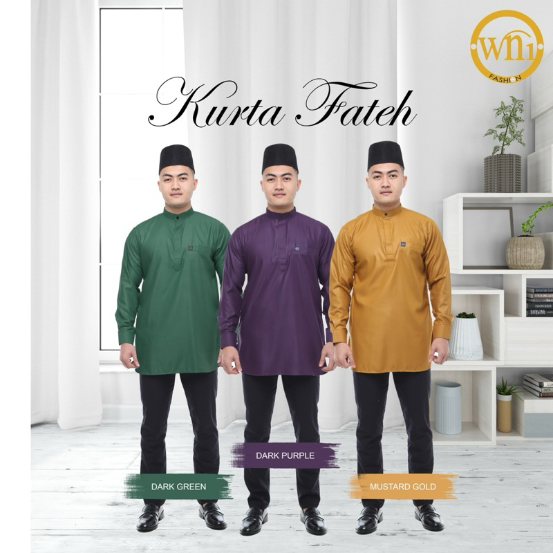 KURTA FATEH (Kurta Moden Berkolar) | Shopee Malaysia