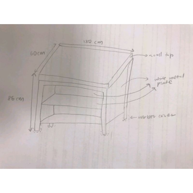 Industrial Custom Island Table (add on Roda) | Shopee Malaysia