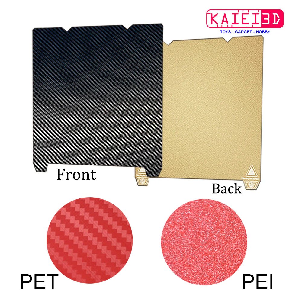 Double sided PEI / PET-PEI/H1H Spring Steel Bed for 220 x 220mm build ...