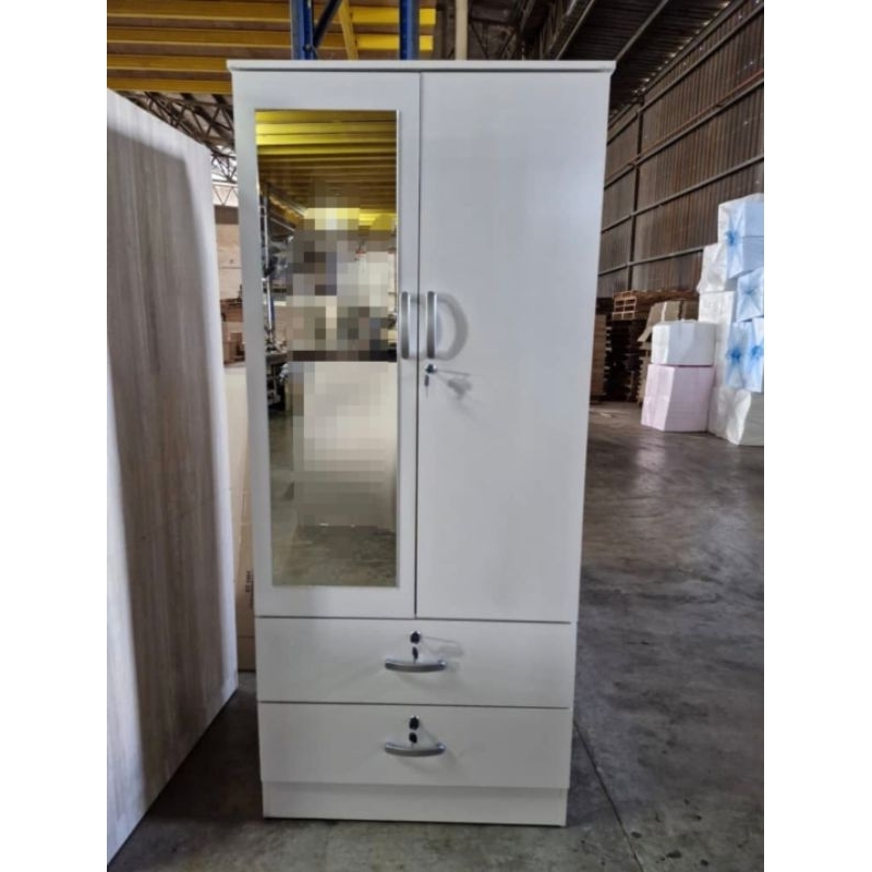 [183cm x 80cm][3Locks] CozyNetz 2 Door 2 Drawer Wardrobe with 3 Locks ...