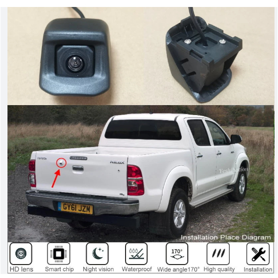 Car Rear View Reverse Camera For D-Max Triton Hilux Vigo Revo Navara ...