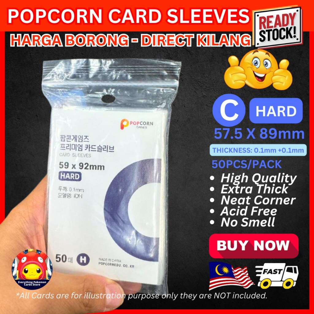[MURAH] Popcorn Sleeve Hard Sleeve Card Holder Kpop Photocard Sleeve Toploader Binder KPOP ...